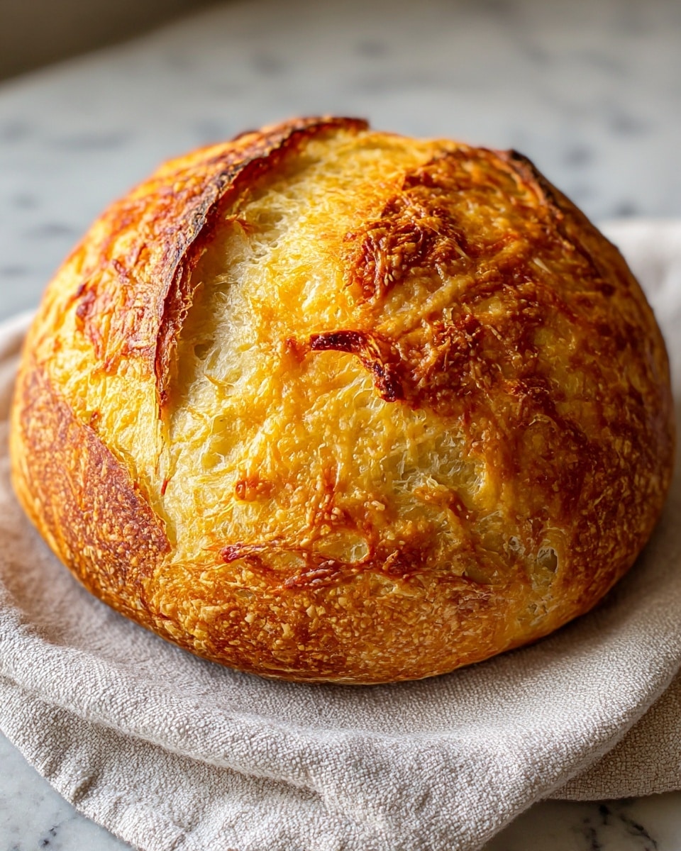 No-Knead Cheese Bread: Easy, Crispy, Melty Cheesy Loaf